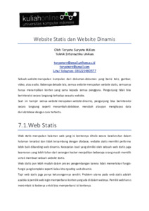 Website Statis Dan Website Dinamis - Repository